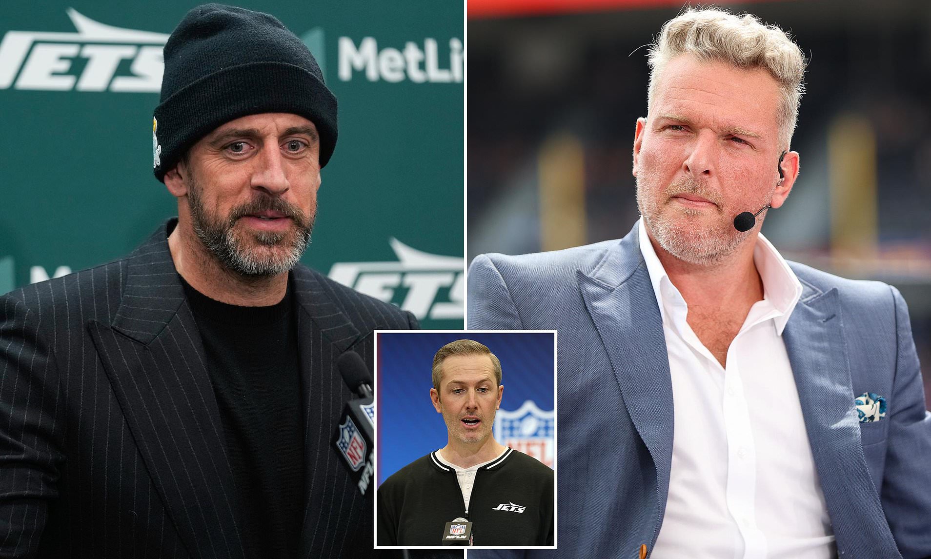 Jets GM sets record straight on Aaron Rodgers exit amid Pat McAfee Show ...