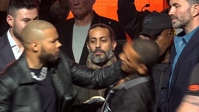 Chris Eubank Jr broke an egg with Conor Benn's face at chaotic press conference