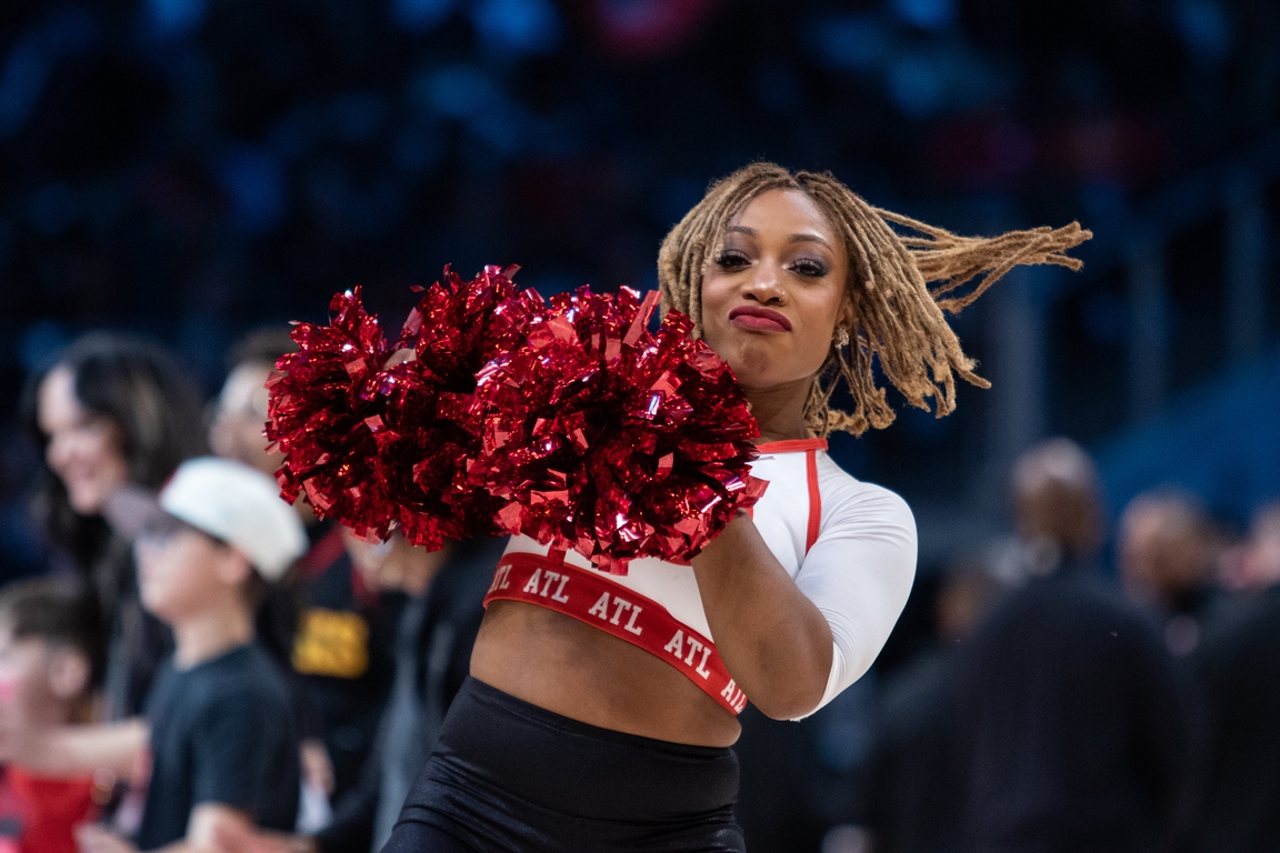 NBA cheerleaders in action during the 2024/25 season
