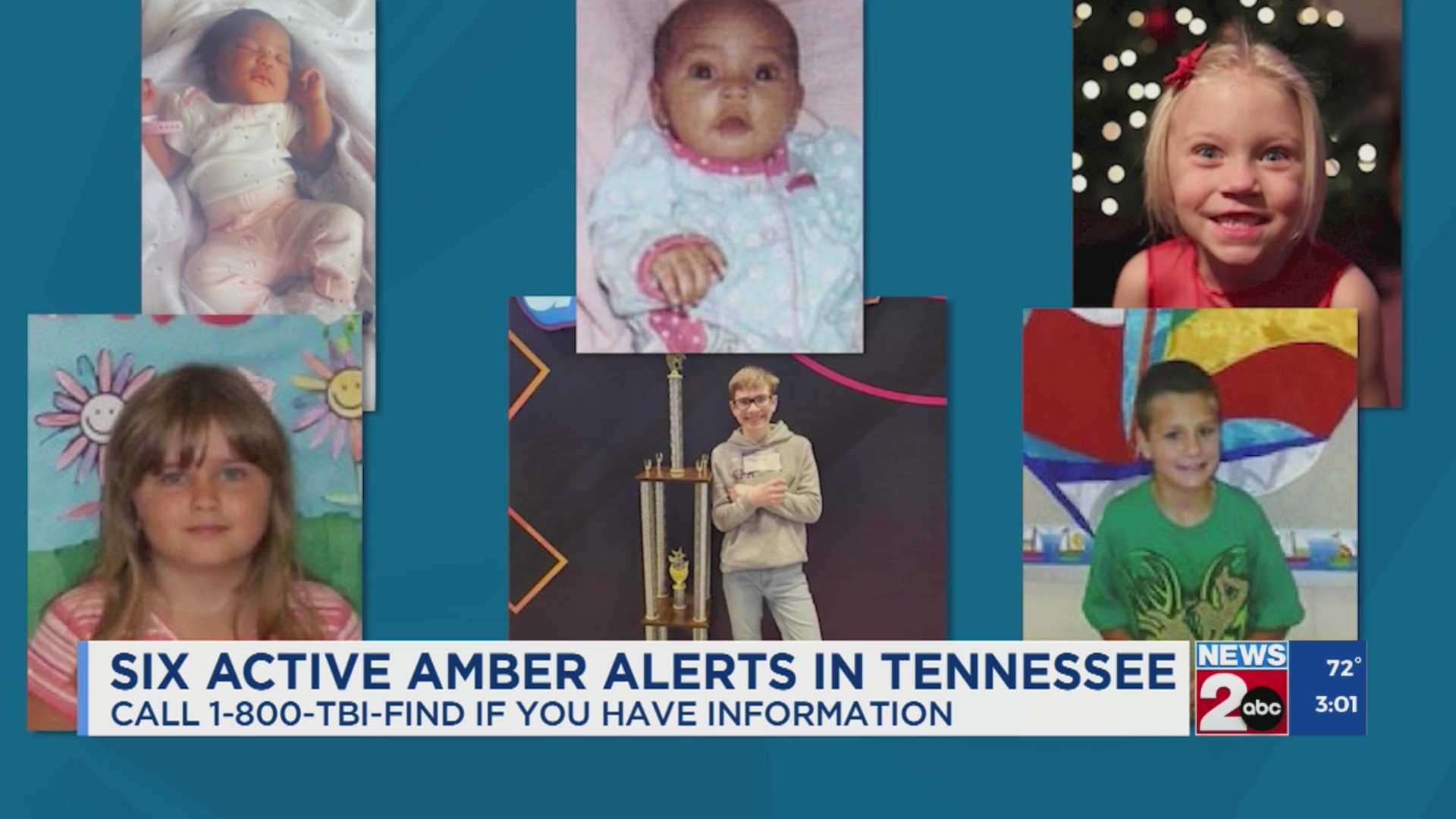 6 active Tennessee AMBER Alerts