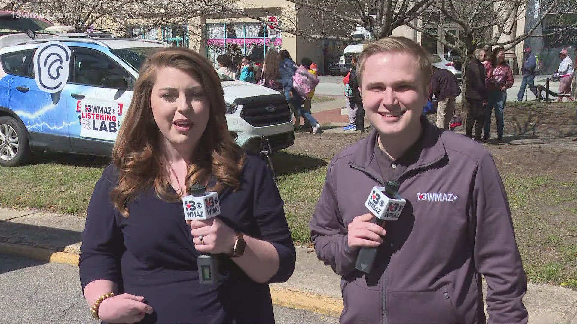 Live look at 2024 Cherry Blossom Festival featuring 13WMAZ's Katelyn Heck