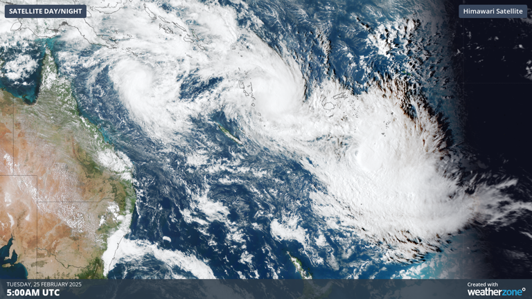 Rare trio of tropical cyclones in South Pacific