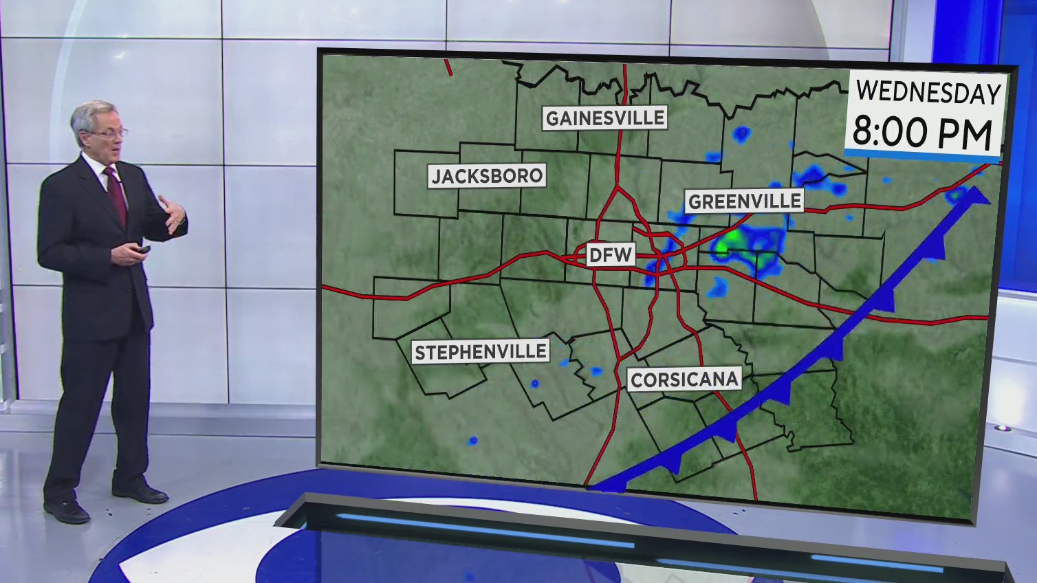 Cold front headed for North Texas with rain chances