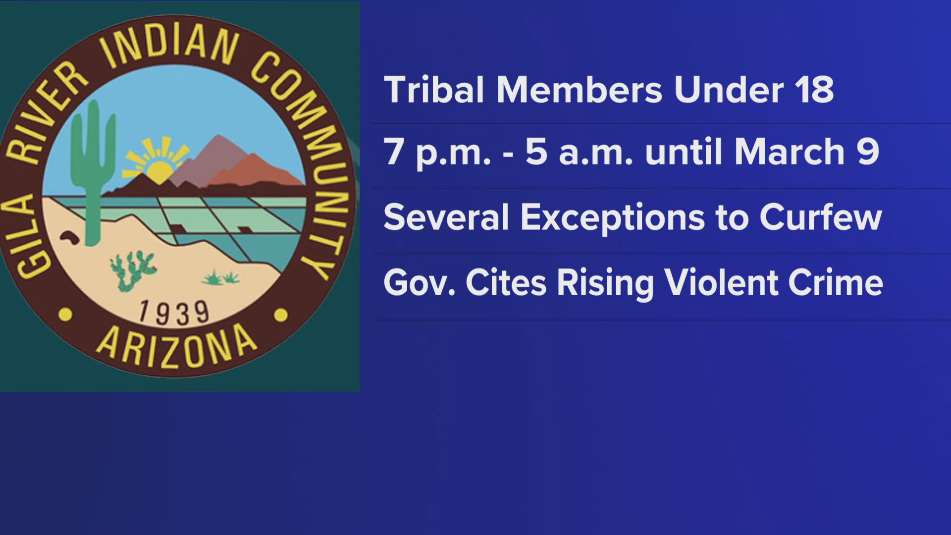 An Arizona tribe is instituting a temporary curfew in response to ...