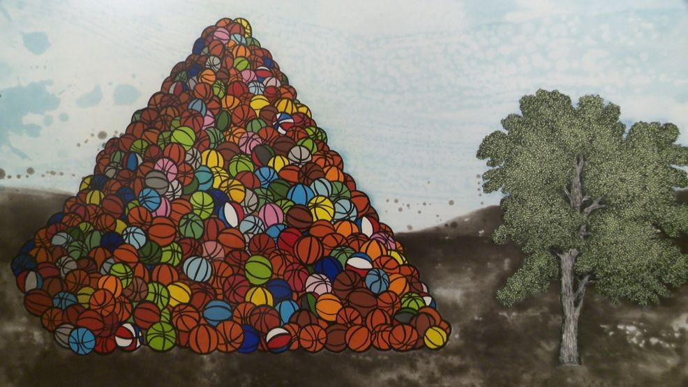 Misericordia U. builds nine-foot 'Basketball Pyramid' at Pauly Friedman ...