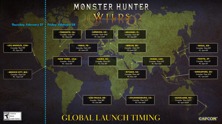 Monster Hunter Wilds release date and times – here's when the behemoth ...