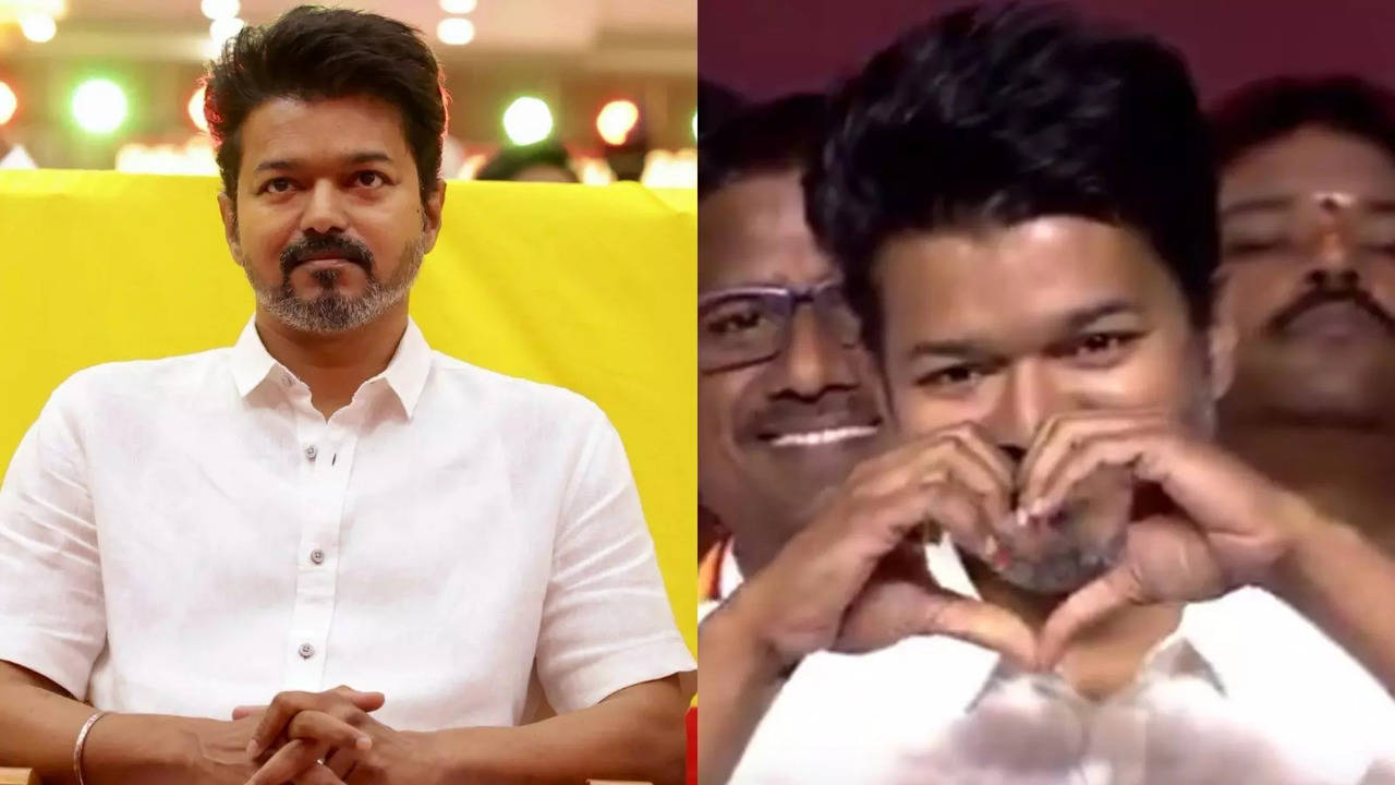 Thalapathy Vijay's Hand Heart At TVK's First Anniversary Meet Gets ALL ...