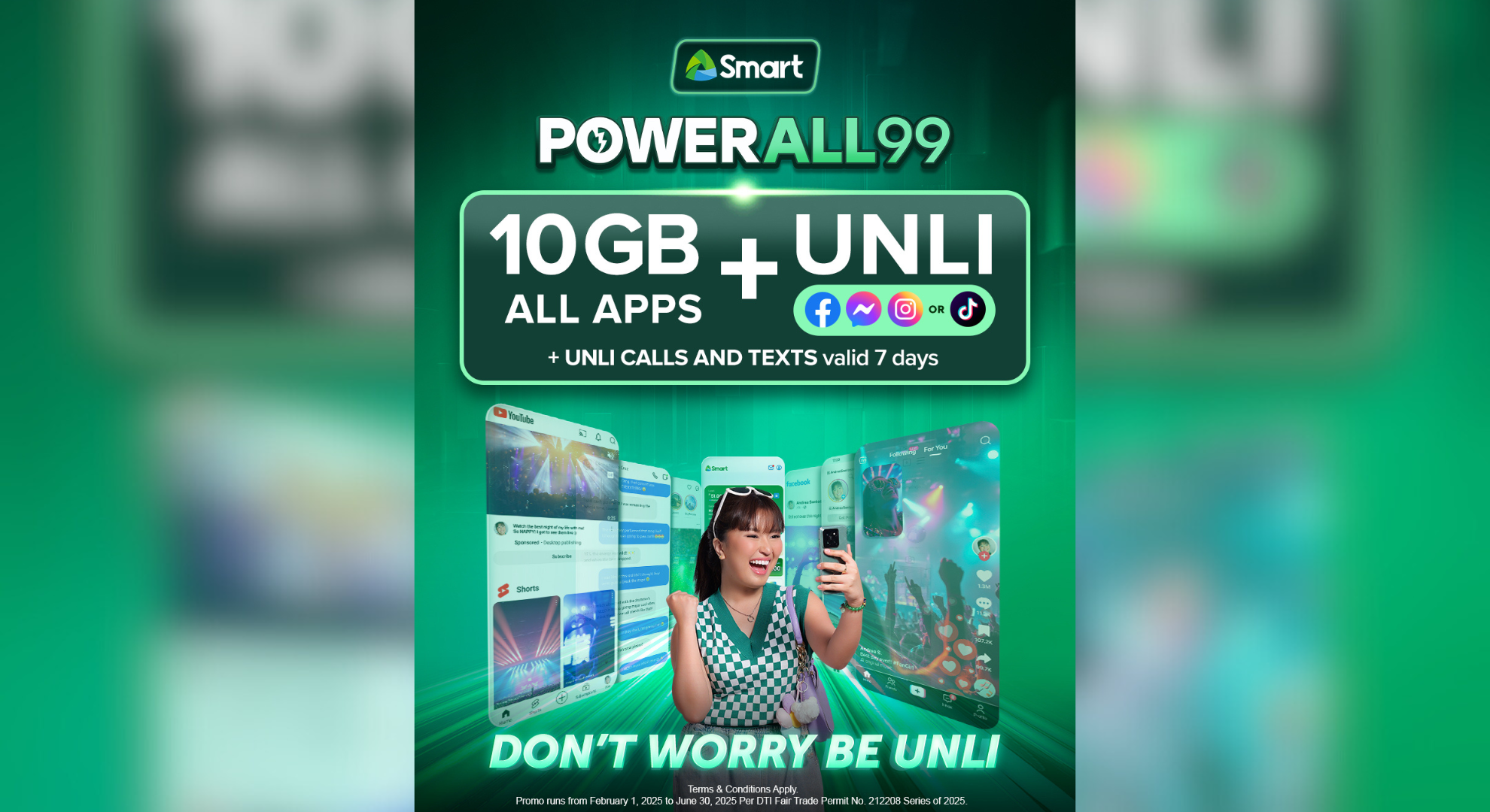 Smart Prepaid’s Power All offers now come with Unli FB or Unli TikTok