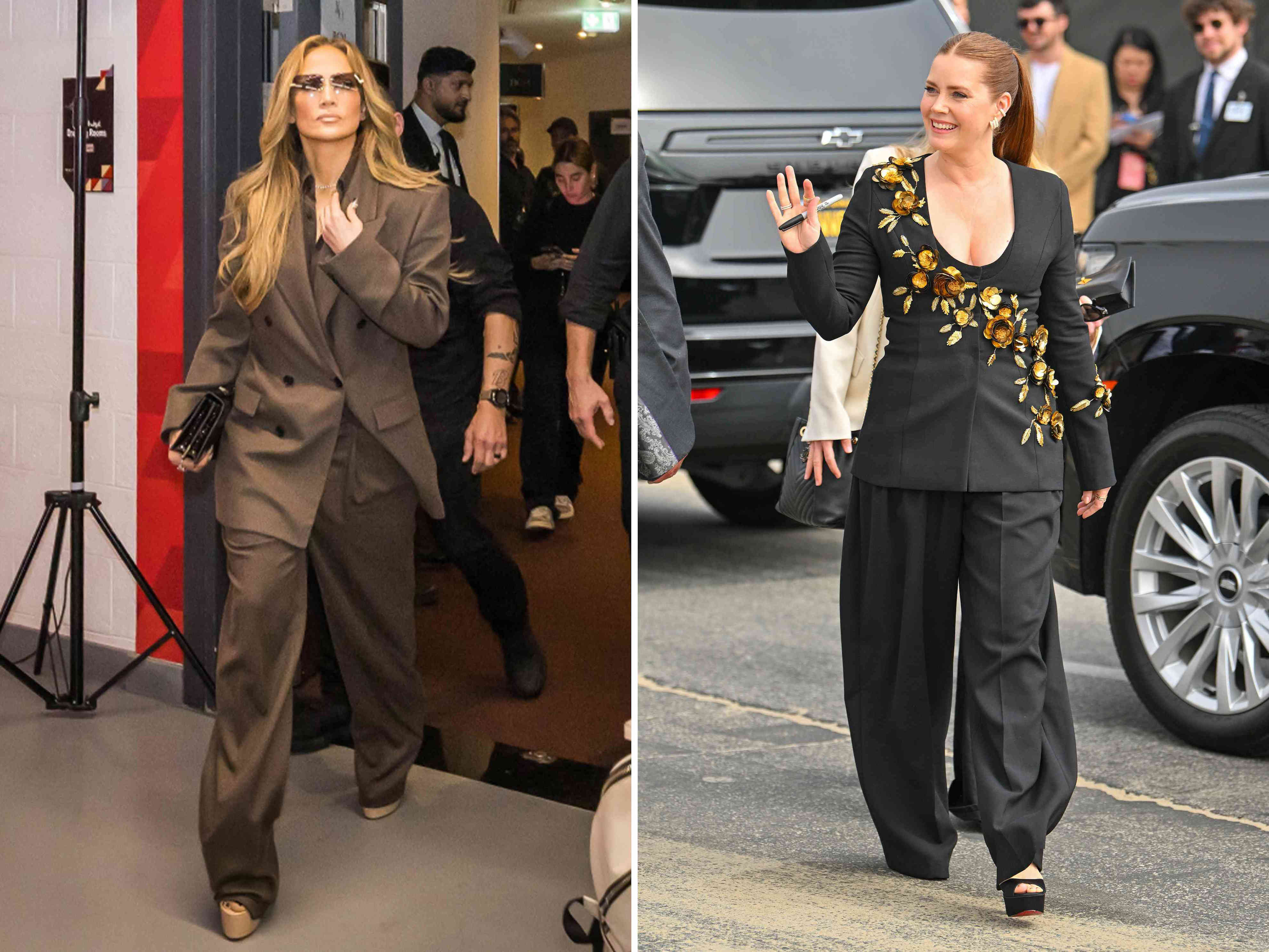 Jennifer Lopez and Amy Adams’s Comically Big Pants Are My Spring Obsession