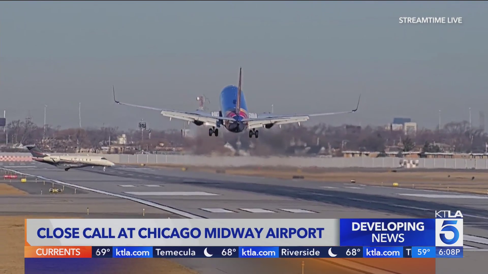Southwest plane, jet narrowly avoid collision at Chicago airport