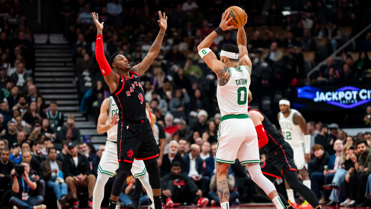 Raptors’ three-point shooting goes cold against volume-shooting Celtics