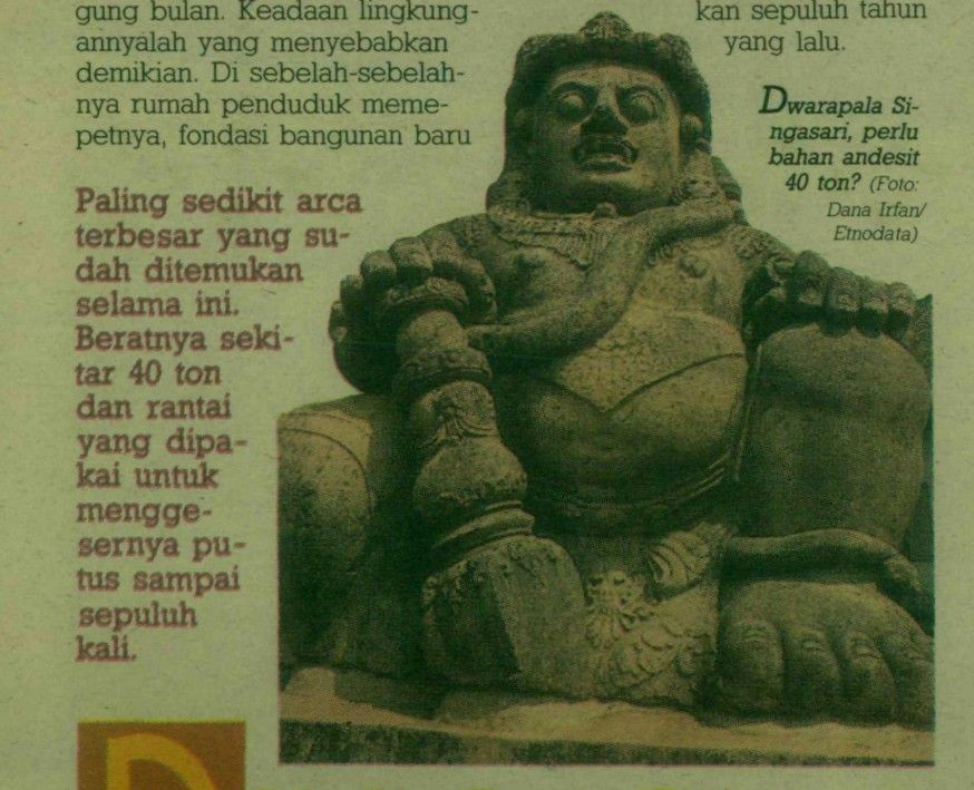 Dwarapala Peninggalan Kerajaan Singasari Si Arca Terbesar di Indonesia ...