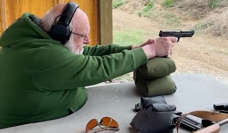 Seniors work for a bullseye at at Madison Armory