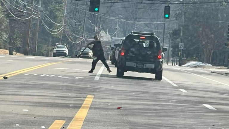 Video captures apparent ax attack on 76-year-old’s car after crash