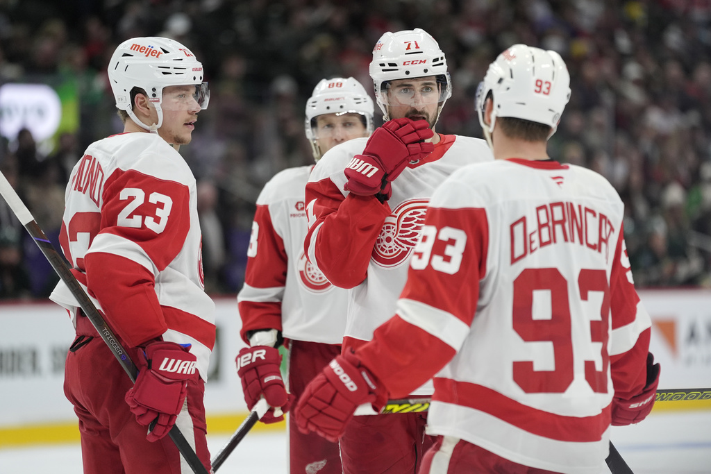 Red Wings rally past Wild 3-2, with pair of goals from Simon Edvinsson ...