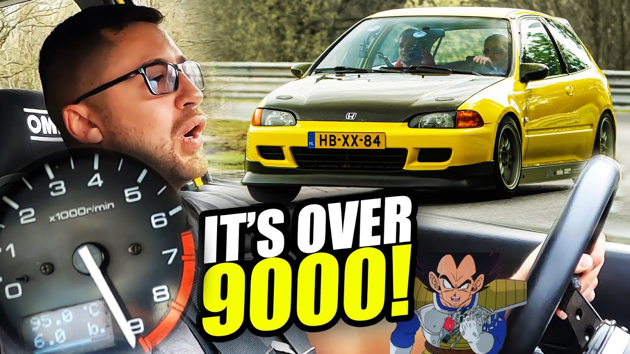 Meer dan 9000 RPM! K20 Honda Civic EG Schreeuwt over de Nürburgring!