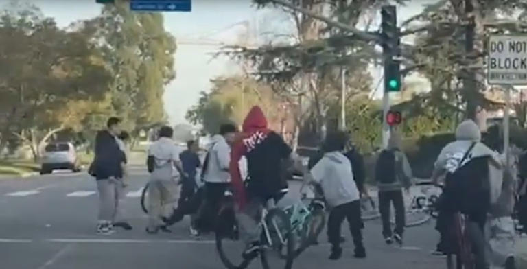Mob of ‘20 to 30′ vicious bike-riding teens gang up and beat LA driver ...