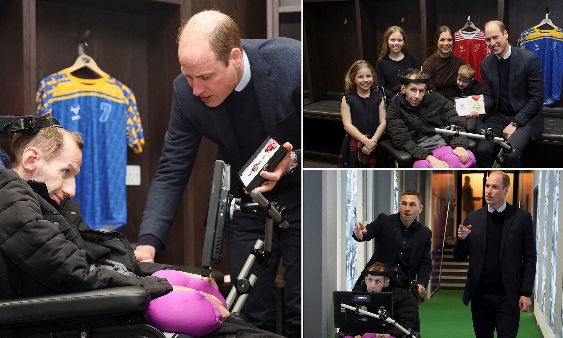 Prince William praises Rob Burrow's widow in touching book message