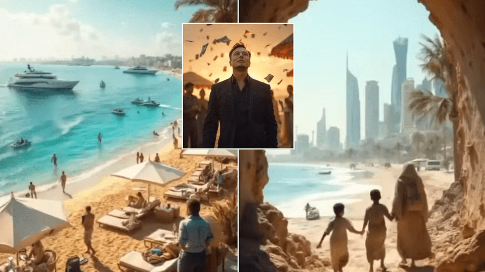 Trump shares vision for Gaza in bizarre AI video that sees President ...