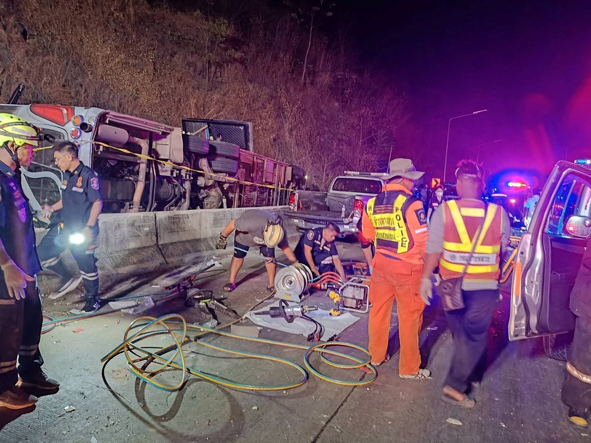 At least 18 killed after tour bus overturns and falls into ditch in ...