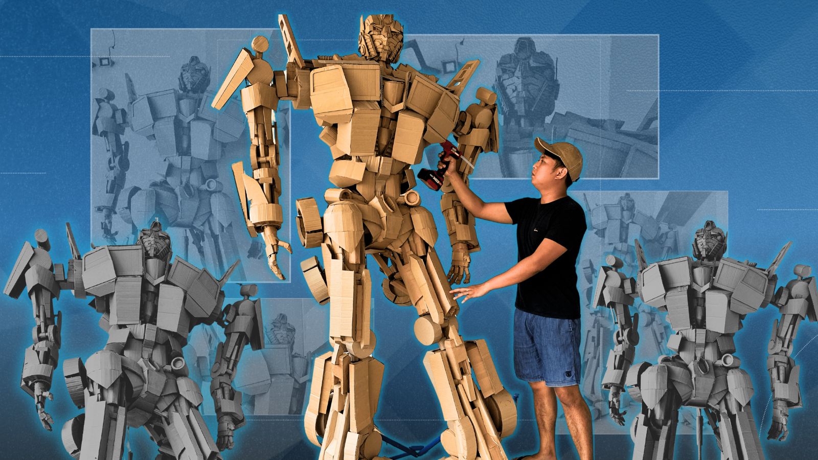 WATCH: Artist builds 8-foot figure of Transformers’ Optimus Prime out ...