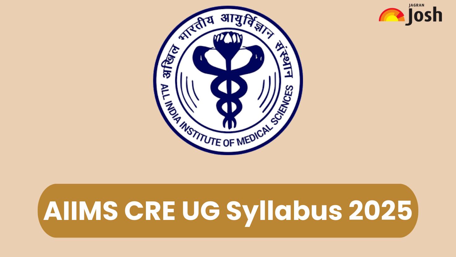 AIIMS CRE Syllabus 2025 and Exam Pattern: Download PDF, Check Subject ...