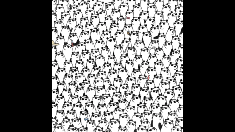 Optical Illusion: Spot The Pandas Without Glasses In under 10 Seconds!