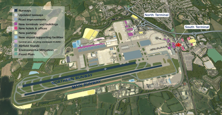 Inside Gatwick Airport's £2,200,000,000 expansion and how would it look