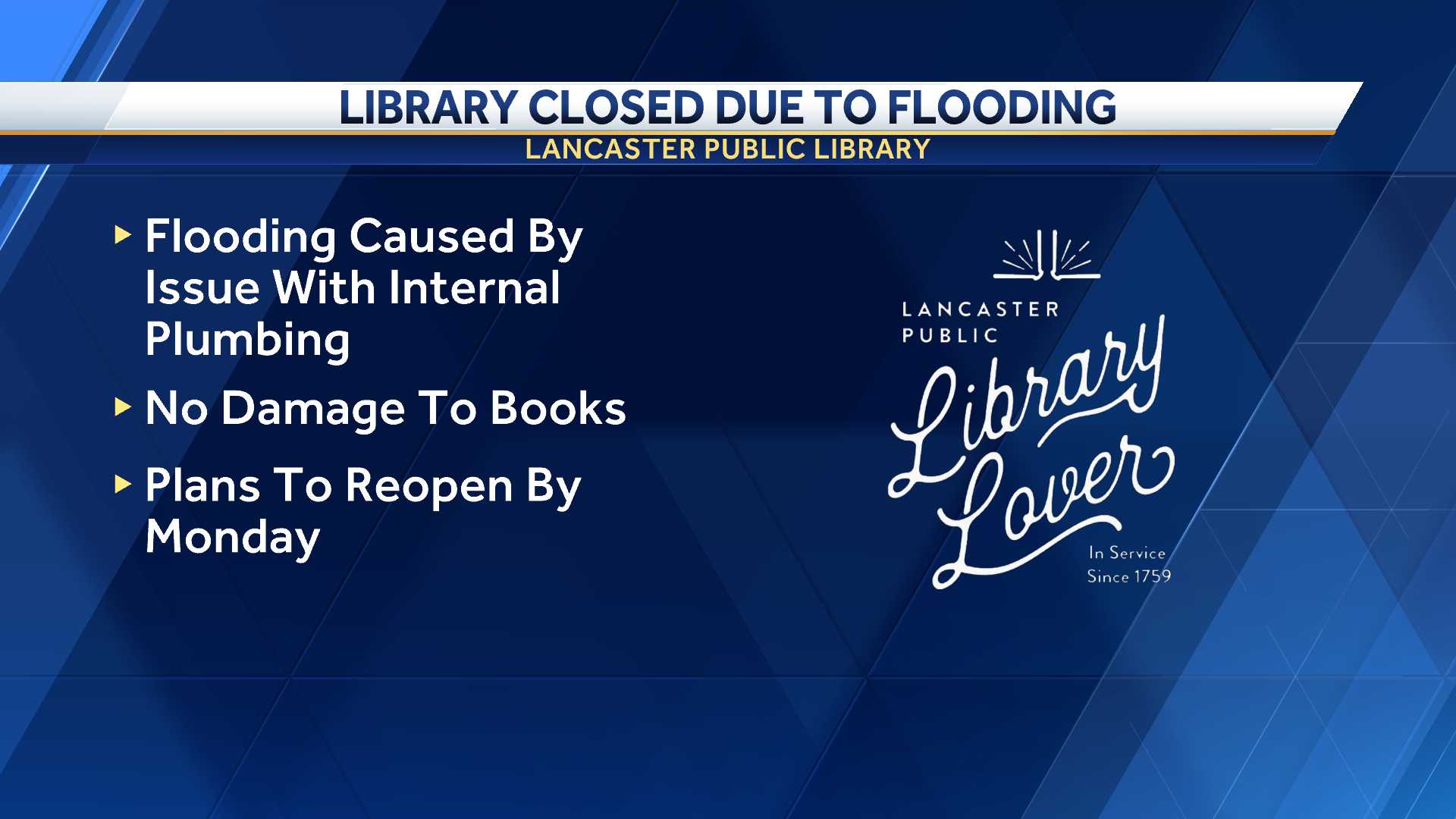 City reveals what caused flooding at library