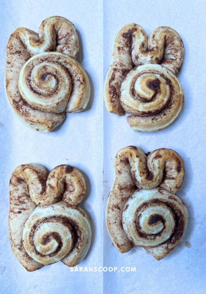 Easy Easter Bunny Cinnamon Rolls