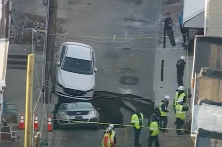 Enormous Pennsylvania sinkhole swallows car as resident feared home ...