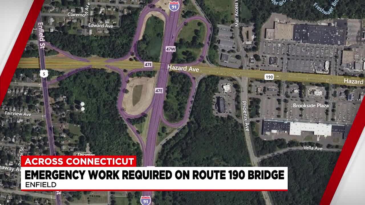 Emergency work to impact Route 190 bridge in Enfield