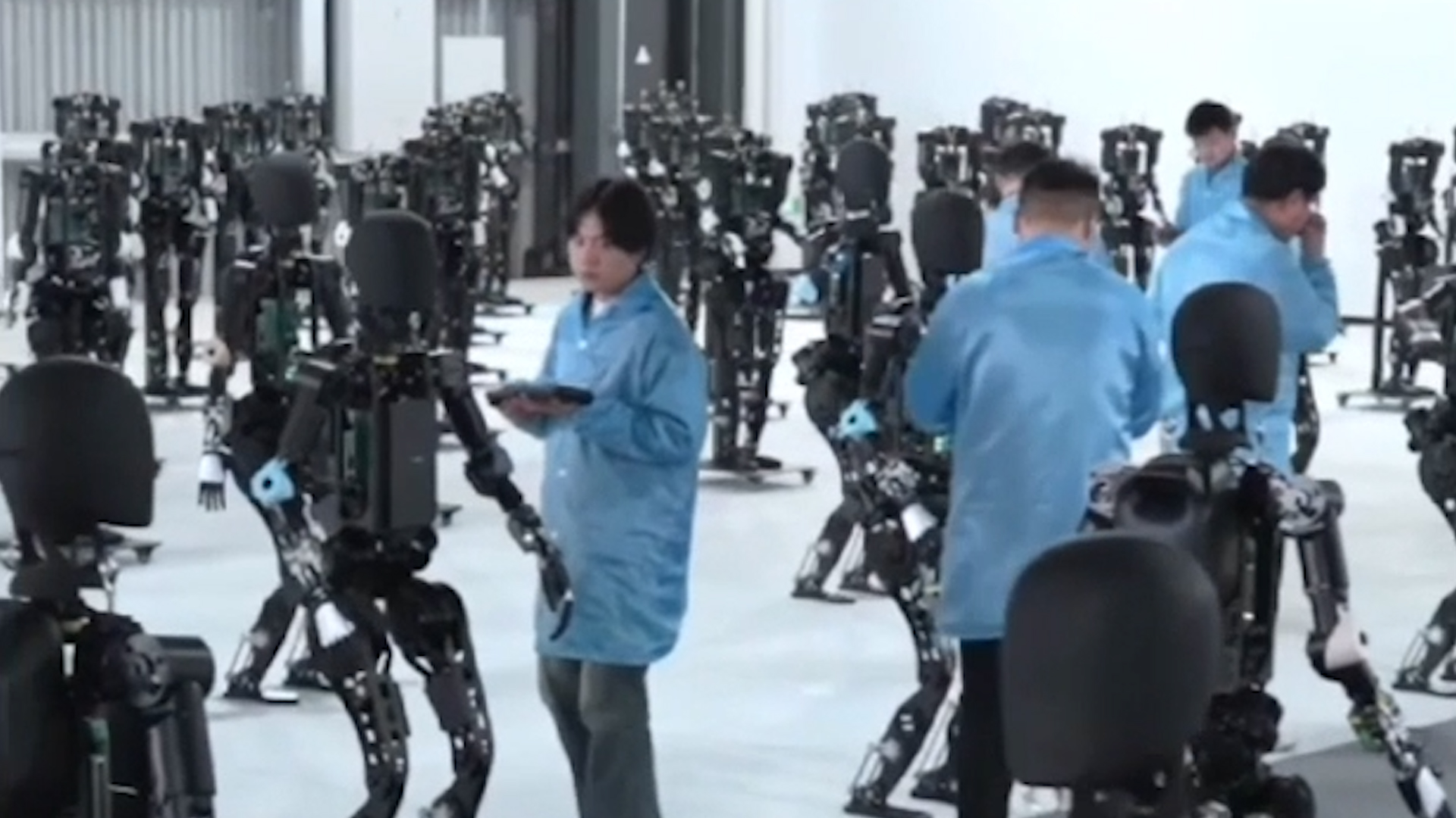 Factory in China mass-produces robot workers