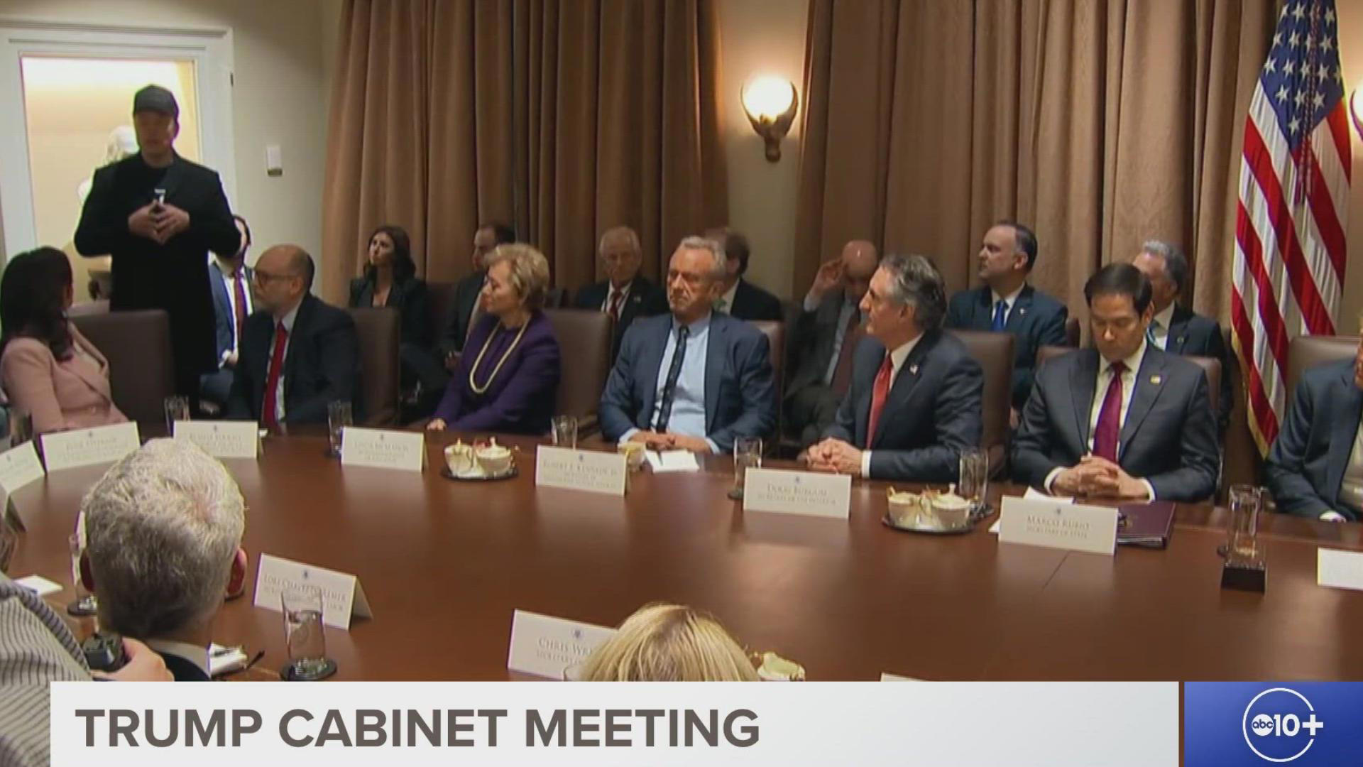 Elon Musk addresses Trump cabinet meeting | Full remarks on DOGE Elon Musk addresses Trump cabinet meeting | Full remarks on DOGE