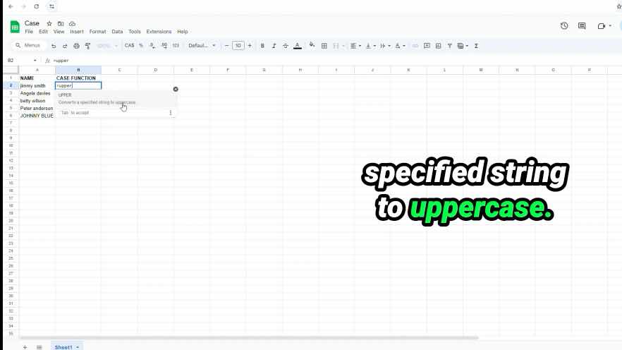 The Secret to Formatting Text Capitalization in Google Sheets