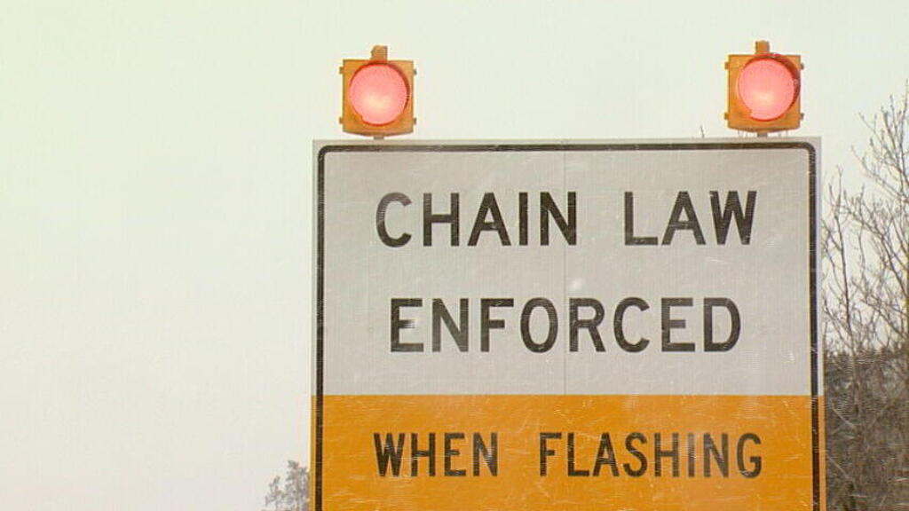 Chain law enforcement along I-70 ensures commercial vehicles travel ...