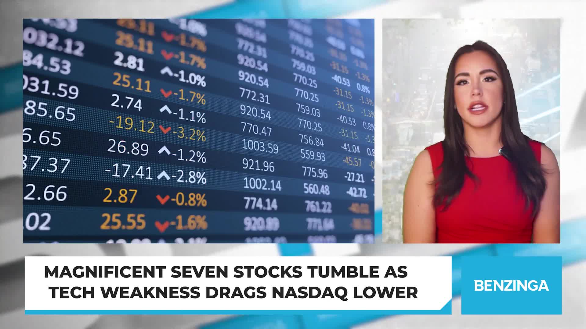 Magnificent Seven Stocks Tumble as Tech Weakness Drags Nasdaq Lower