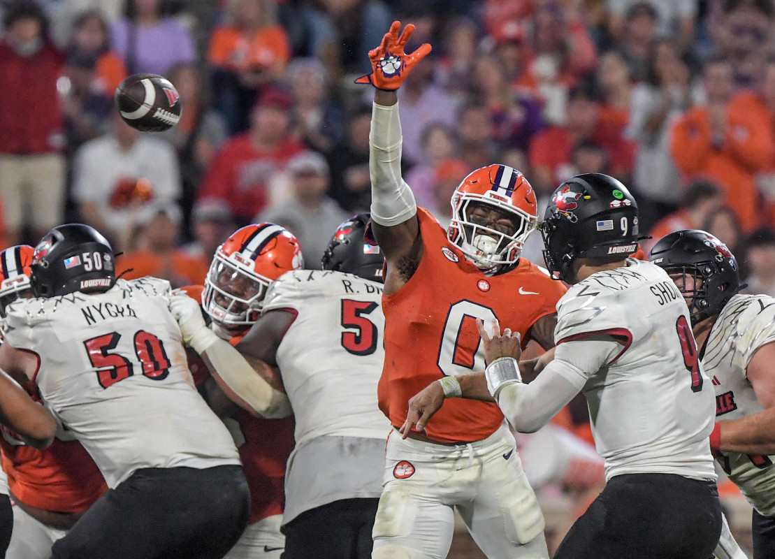 Clemson LB Barrett Carter Reacts as the Carolina Panthers Shocking 30 ...