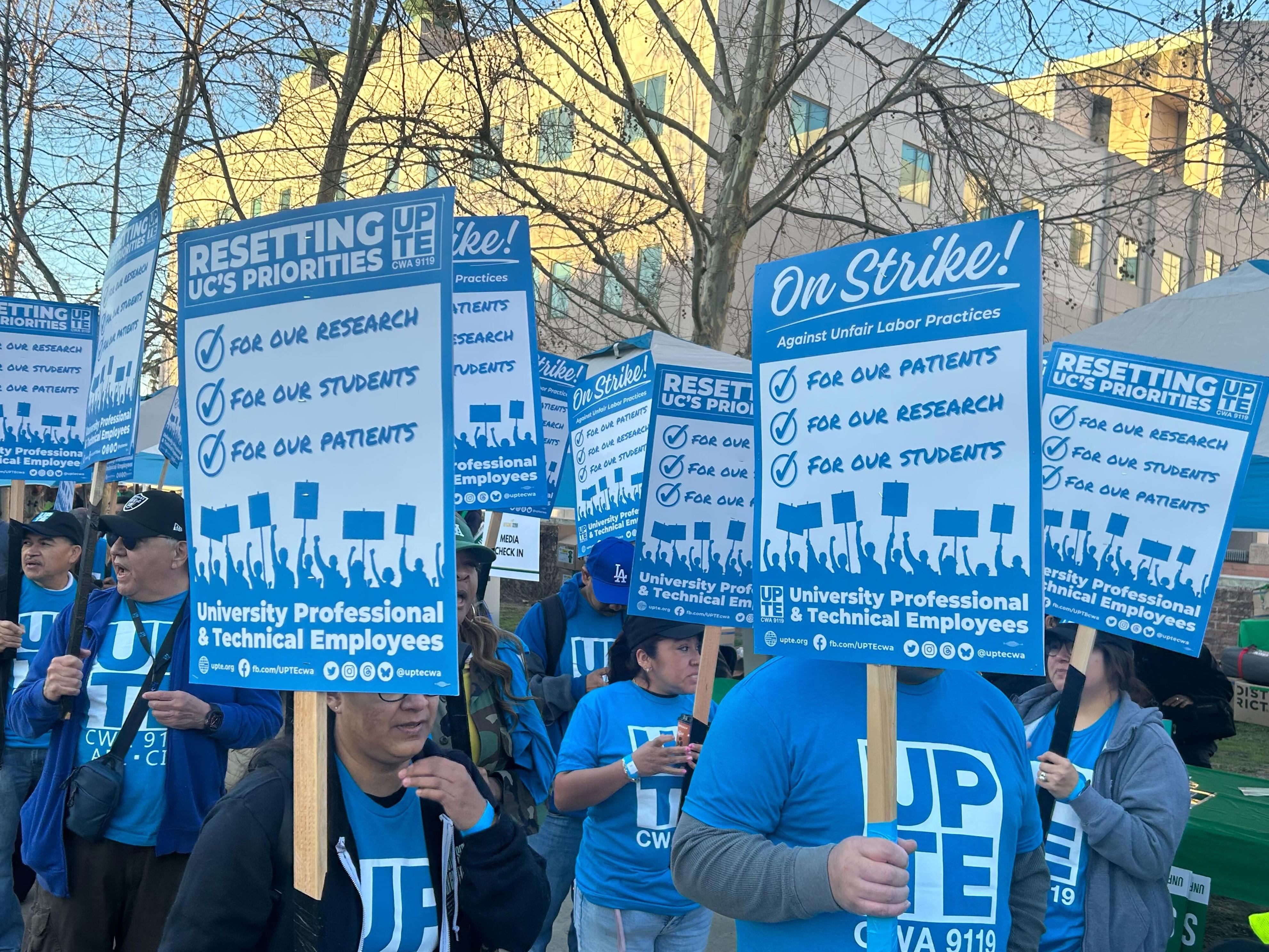 Nearly 60,000 UC workers hit the picket lines