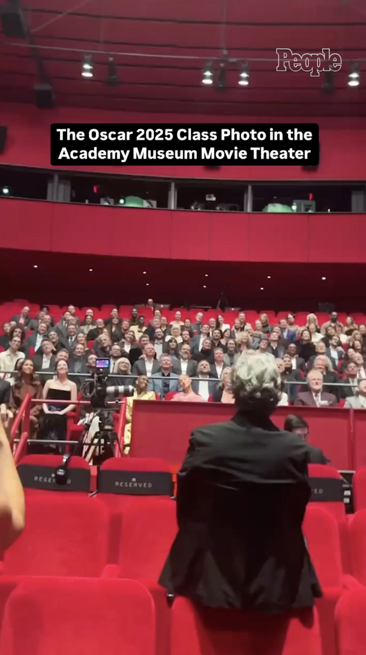 The Oscar 2025 Class Photo in the Academy Museum Movie Theater