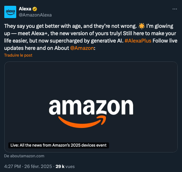 Amazon dévoile Alexa+, un assistant vocal futuriste qui fusionne ...