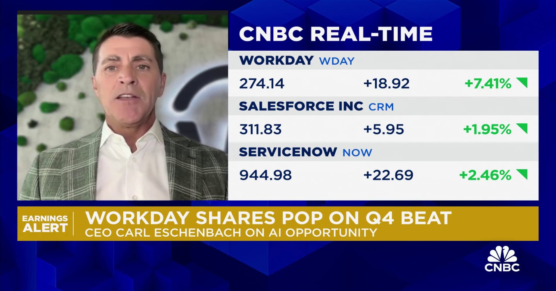 Workday CEO Carl Eschenbach on earnings beat, AI opportunities and layoffs