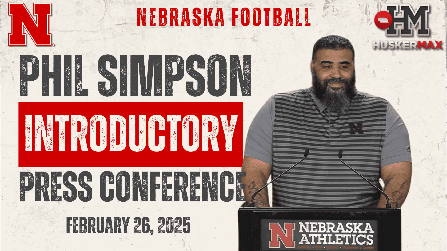 Nebraska Football Outside Linebackers Coach Phil Simpson - Introductory ...