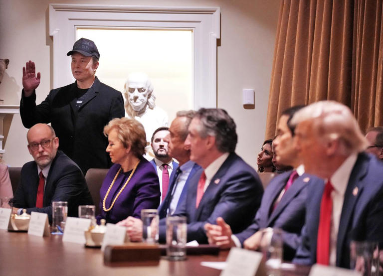 ‘Is Anyone Unhappy With Elon?’ Trump Defends Musk at First Cabinet Meeting ‘Is Anyone Unhappy With Elon?’ Trump Defends Musk at First Cabinet Meeting