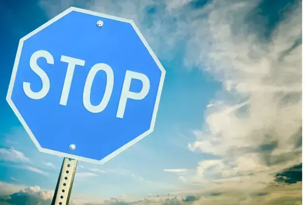 What a Blue Stop Sign Means and Why Drivers Need to Know
