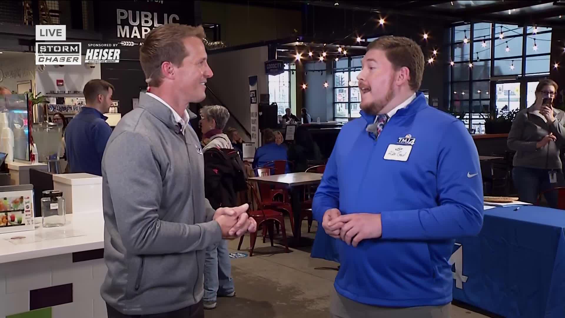 TMJ4's Brian Niznansky interviews Ozaukee County reporter Alex Gaul at ...