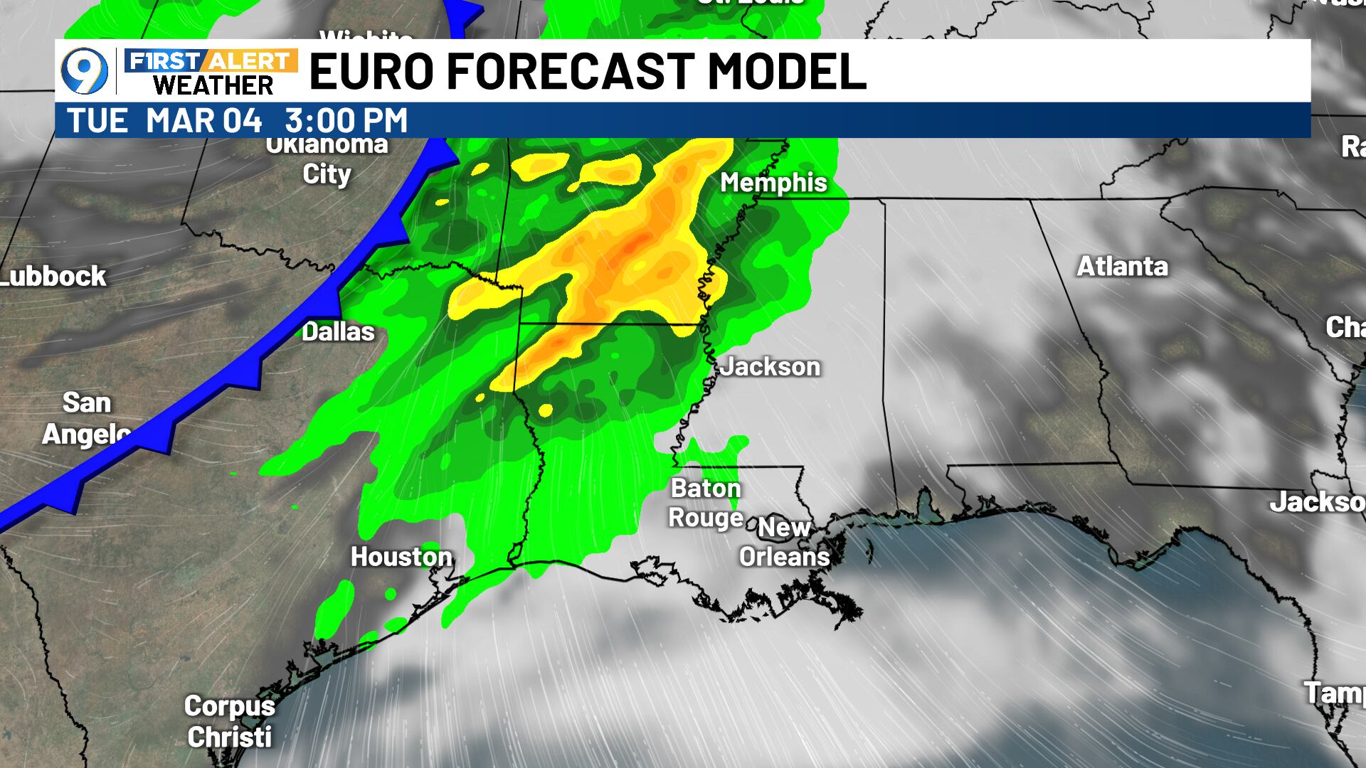 Quiet weather for now but storms could be in the mix for Fat Tuesday