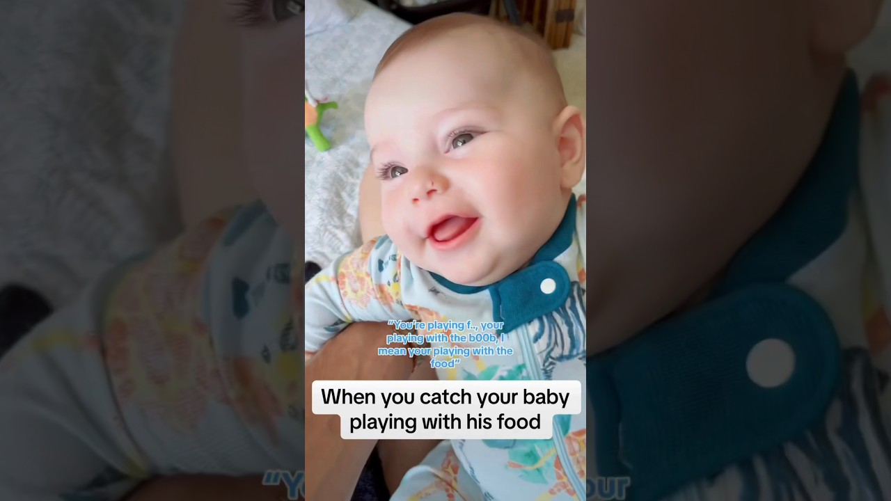 Caught Baby Playing With Food—Too Cute to Stop