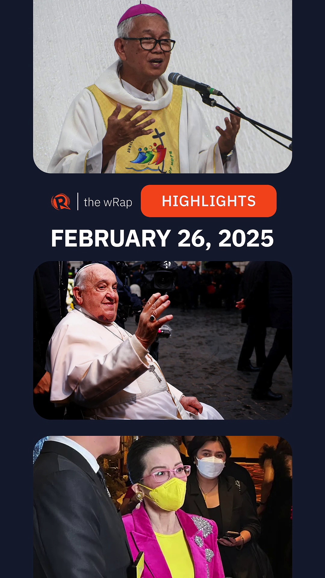 Today's headlines: Bishop Broderick Pabillo, Pope Francis, Kris Aquino | The wRap | February 26 ...