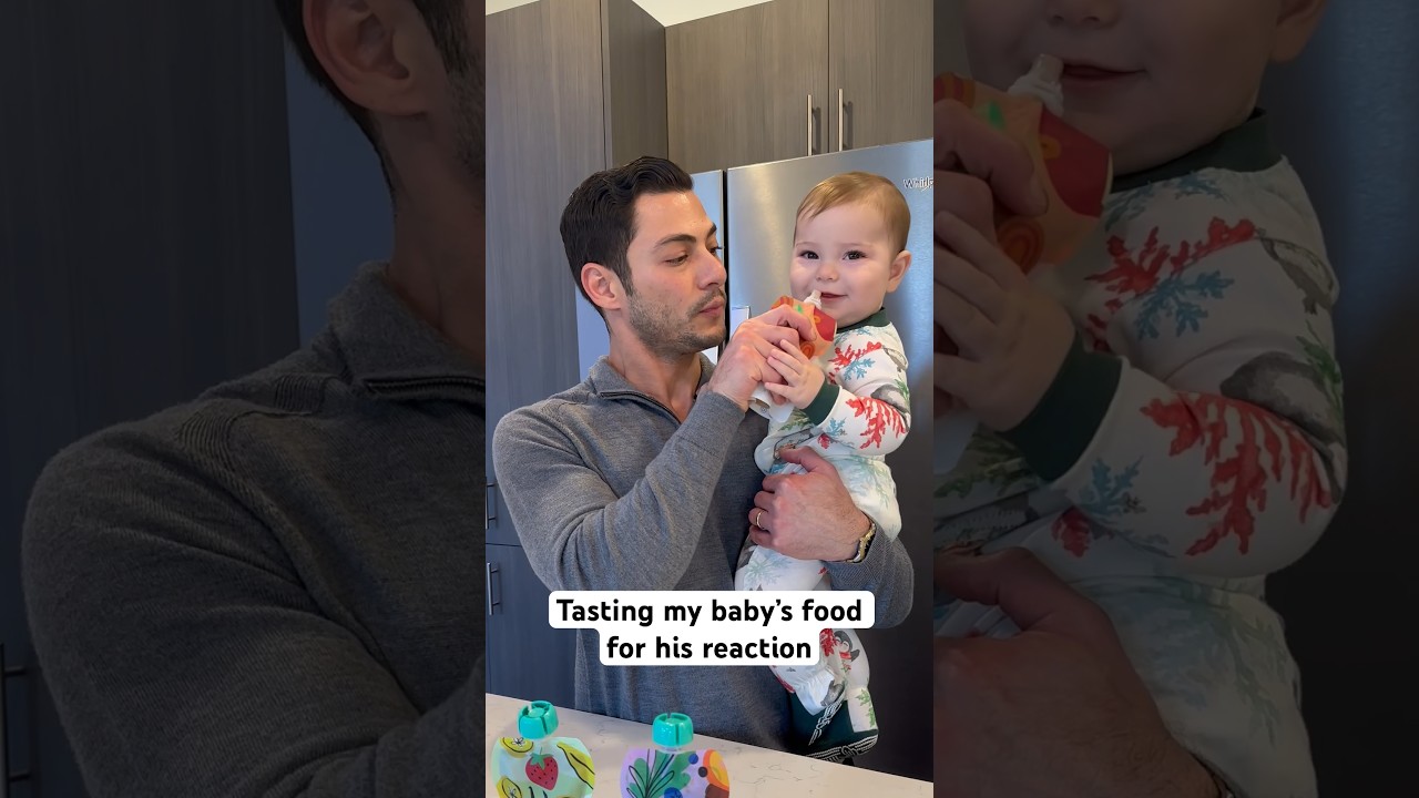 Dad samples baby food and instantly regrets decision